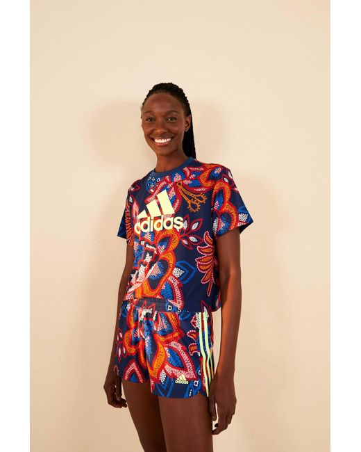 FARM Rio Adidas Farm Pacer Shorts in Red | Lyst