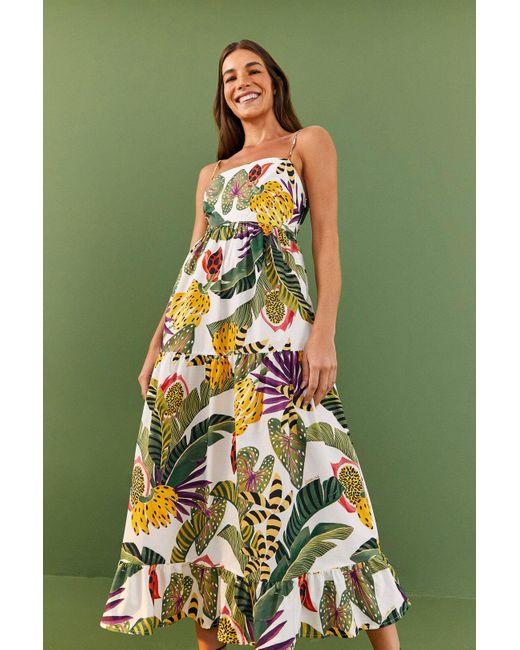 FARM Rio Striped Forest Maxi Dress in Green | Lyst FARM Rio Striped Forest Maxi Dress in Green | Lyst