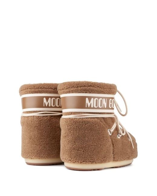 Moon Boot Icon Low Camel Fleece Boots in Brown | Lyst UK
