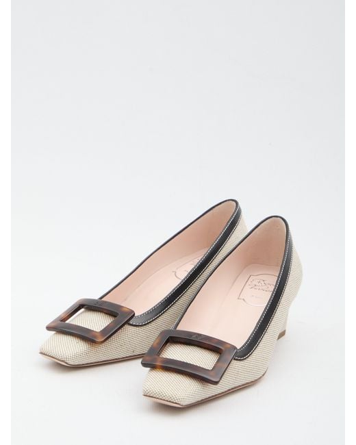 Roger Vivier Belle Vivier Pumps in Natural | Lyst UK