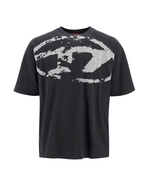 DIESEL T Boxt N14 T Shirt With Flocked Logo in Black for Men | Lyst