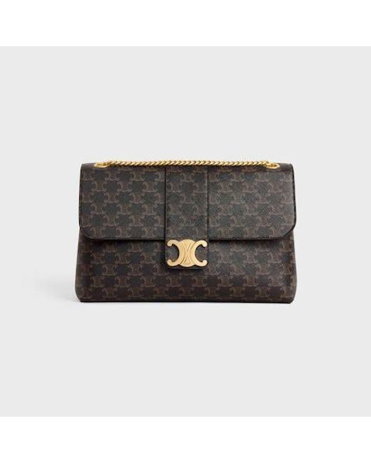 Celine Victoire Grande Crossbody Bag in Black | Lyst