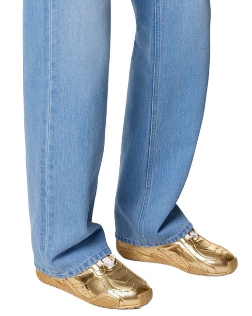 Versace Galaxia Metallic Sneakers in Brown | Lyst UK