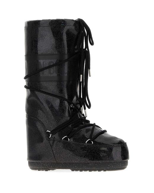 Moon Boot Rubber Icon Boots in Black | Lyst UK