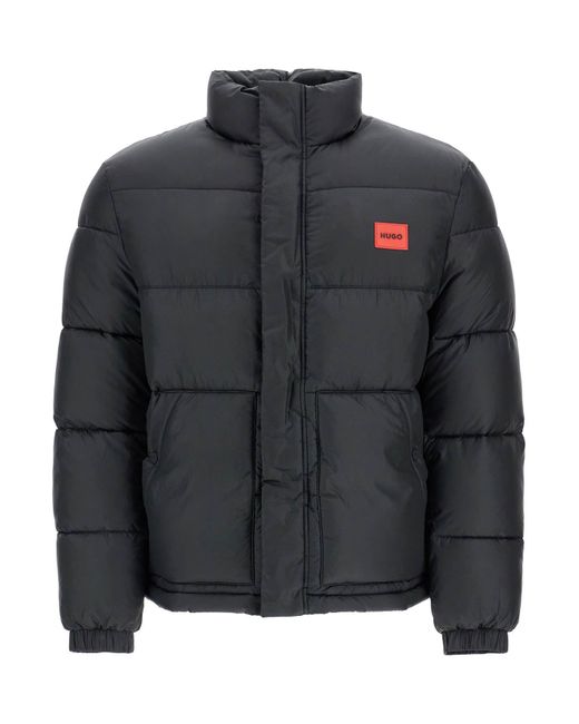 HUGO Regular Fit Puffer Jacket in Black for Men | Lyst