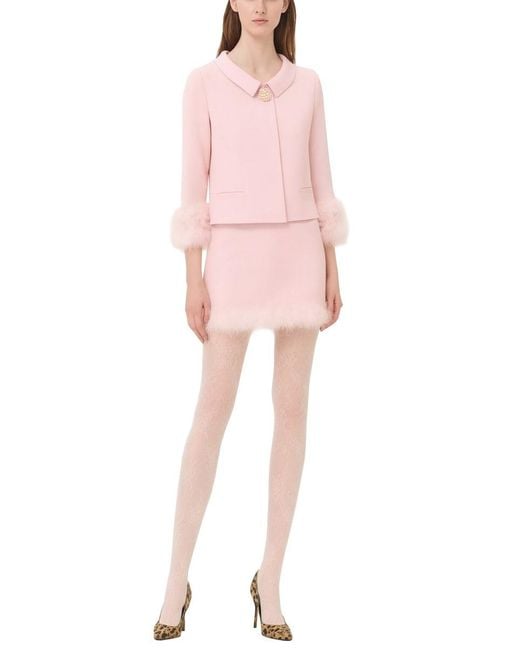 Valentino Crepe Couture Jacket in Pink | Lyst UK