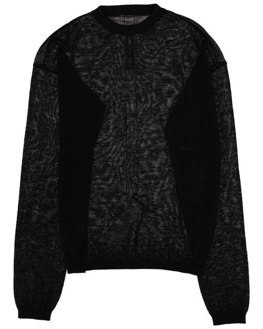 Rick Owens Maglia Penta Sheer Pull in Black for Men | Lyst UK