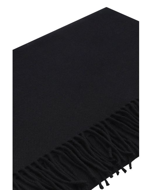 Emporio Armani Wool Stole in Black | Lyst UK