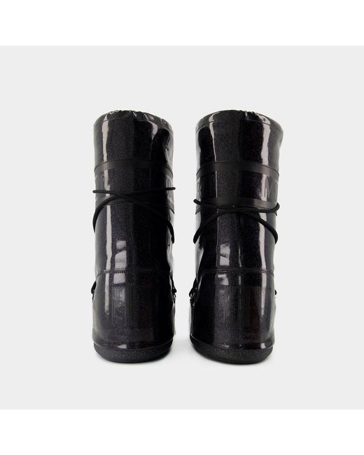 Moon Boot Rubber Icon Boots in Black | Lyst UK