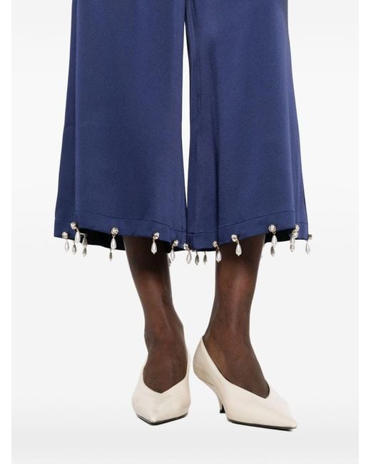 Stella McCartney Pearl Trousers in Blue | Lyst UK