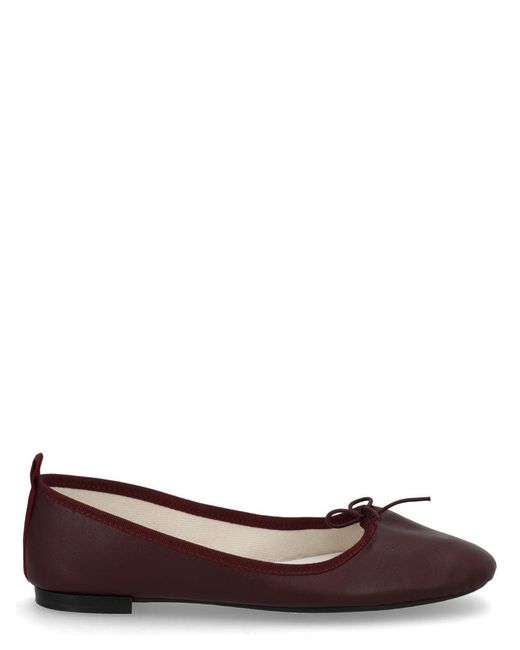 Repetto Bordeaux Calfskin Flats in Brown | Lyst UK