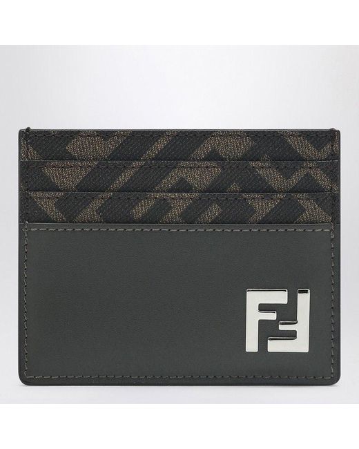 Fendi Squared Ff Military Card Holder in Black for Men | Lyst