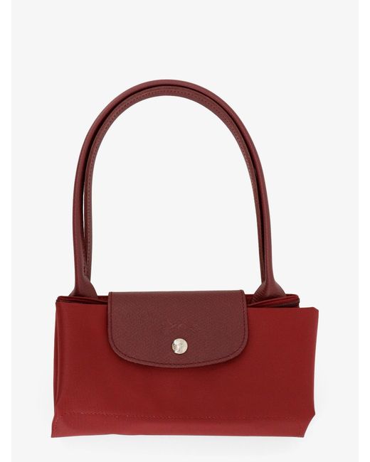 Longchamp Le Pliage Foldable Nylon Shoulder Bag in Red | Lyst