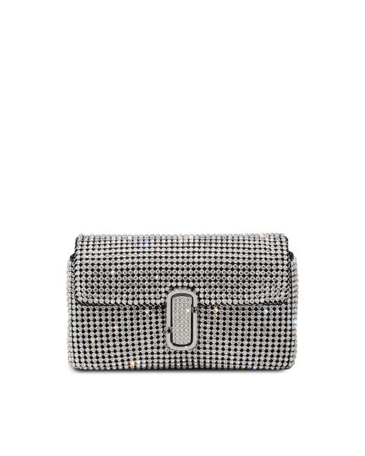 Marc Jacobs The Rhinestone J Logo Mini Shoulder Bag in Gray | Lyst