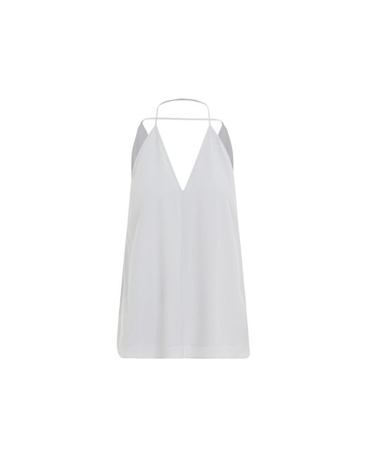 TOTEME Double-Halter Silk Top in White for Men | Lyst