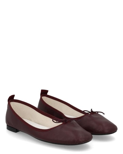 Repetto Bordeaux Calfskin Flats in Brown | Lyst UK