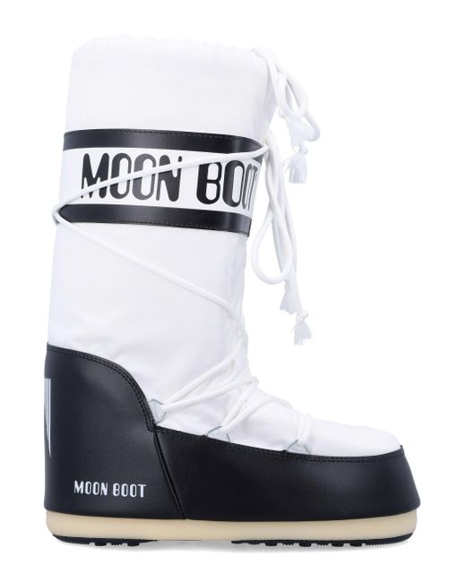Moon Boot Icon High Nylon Boots in White for Men | Lyst