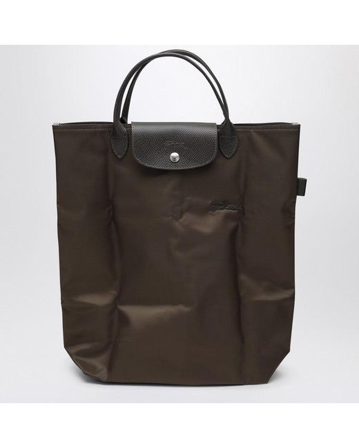 Longchamp Terra Coloured Shopping Bag M Le Pliage in Black | Lyst