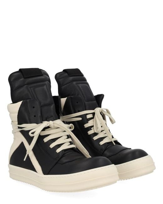Rick Owens "Geobasket" Sneaker in Black for Men | Lyst UK