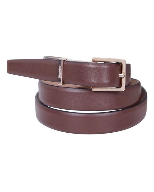 Max Mara "Mxagrazia" Classic Belt in Purple | Lyst UK