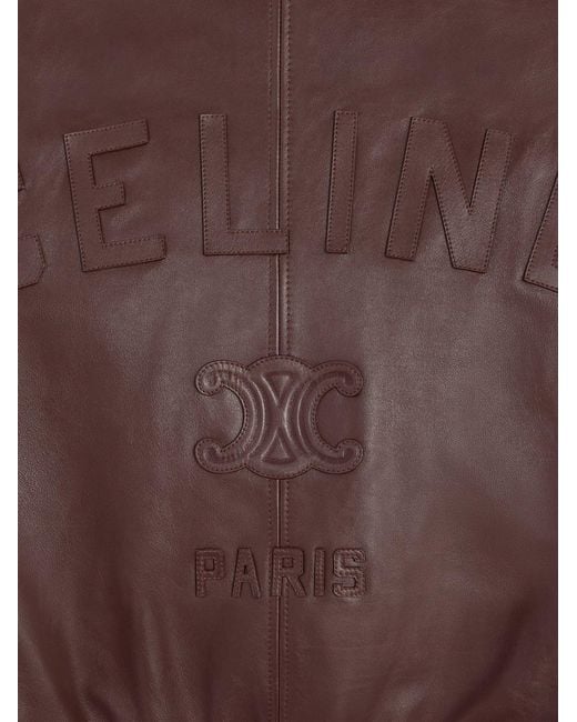 Celine Leather Jacket in Brown for Men | Lyst UK