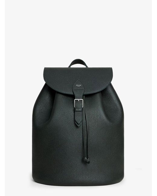 Celine Folco Leather Backpack in Black for Men | Lyst UK