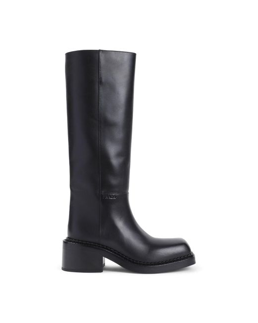 Prada Leather Boots in Blue for Men | Lyst