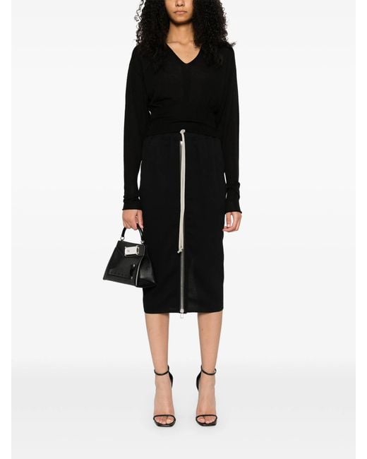 Rick Owens Zipped Short Pillar in Black | Lyst UK