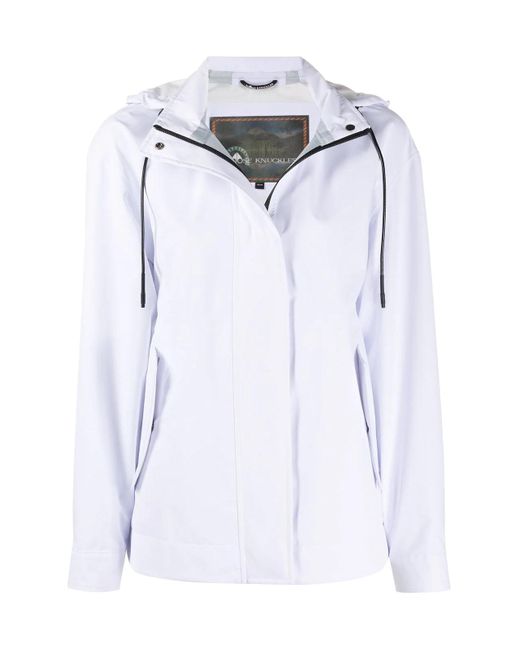 Moose Knuckles Canter Logo Jacket in White | Lyst