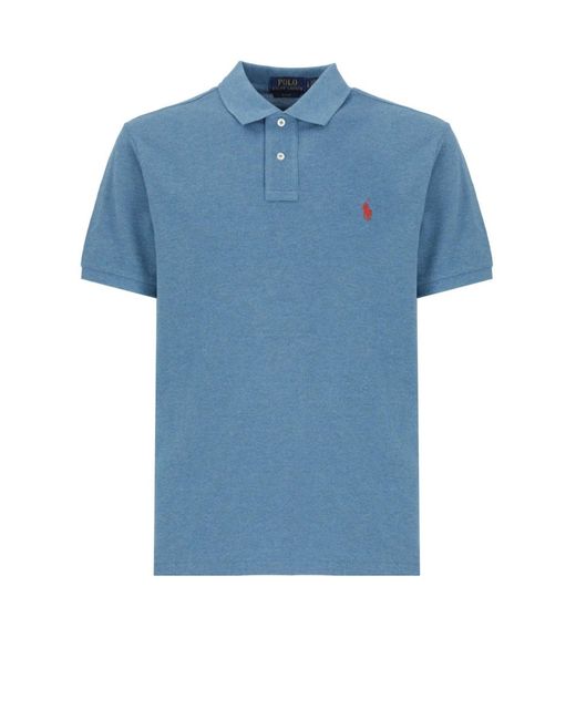 Polo Ralph Lauren Marine Heather T-Shirts And Polos in Blue for Men | Lyst