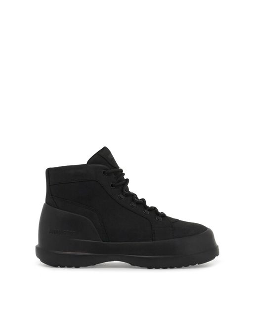Moon Boot Luna Trek Mid Nubuck An in Black for Men | Lyst