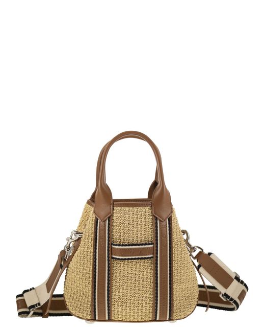 Hogan Script Small Shopping Bag in Natural | Lyst