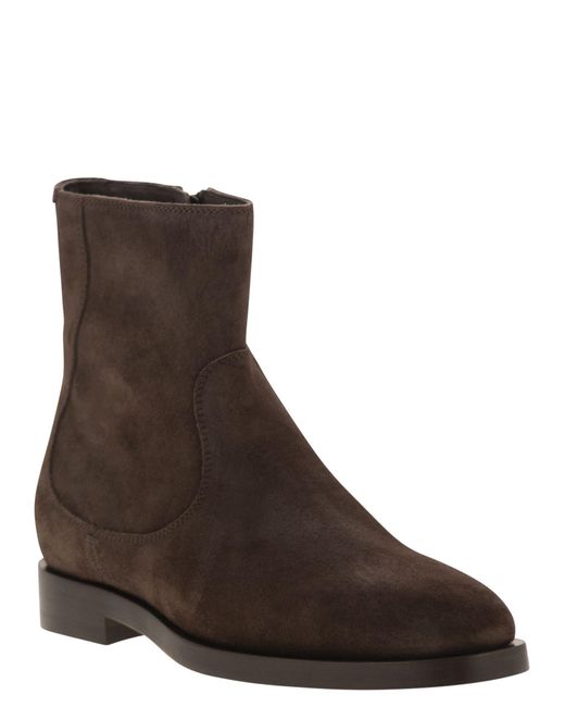 Brunello Cucinelli Chelsea Boot in Brown for Men | Lyst UK