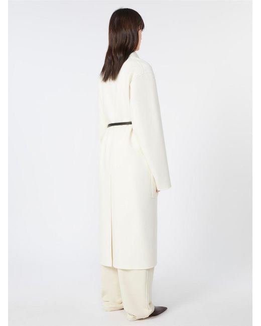 Max Mara Double-Faced Robe Coat in White | Lyst UK