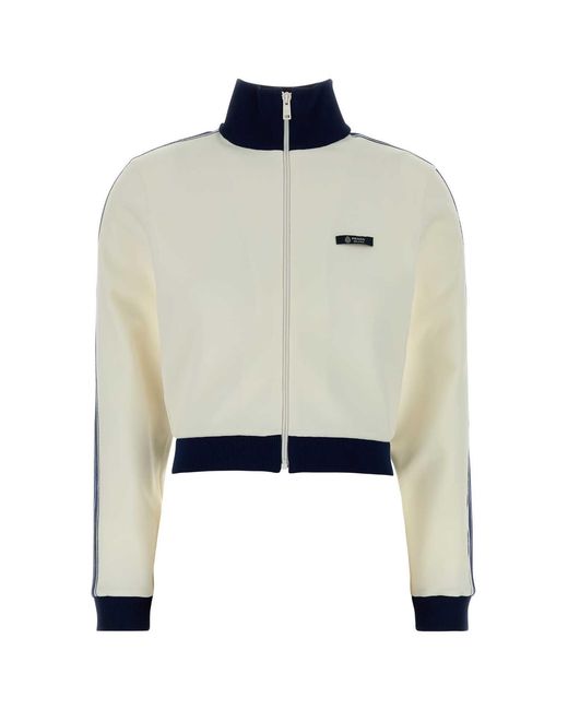 Prada And Zip-Up Logo Jacket in Blue | Lyst UK