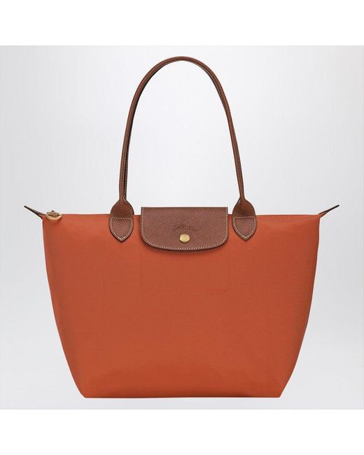Longchamp Brick-Coloured Le Pliage Original L Bag | Lyst