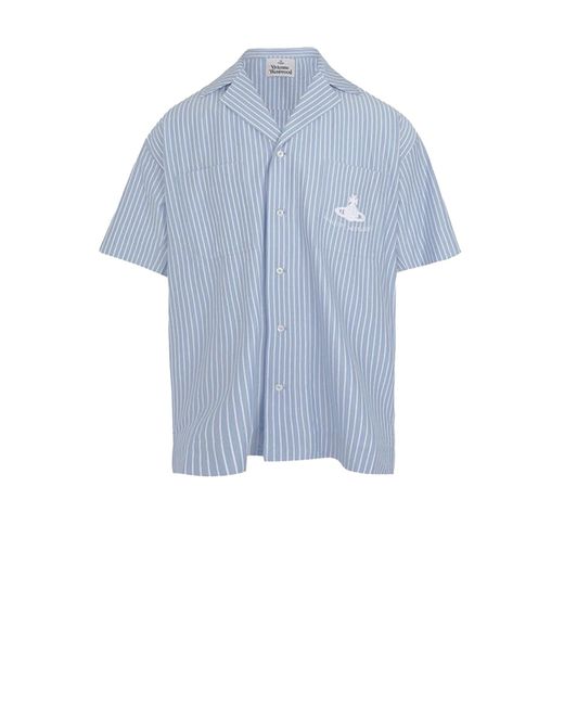 Vivienne Westwood Classic Cotton Shirt Design in Blue for Men | Lyst
