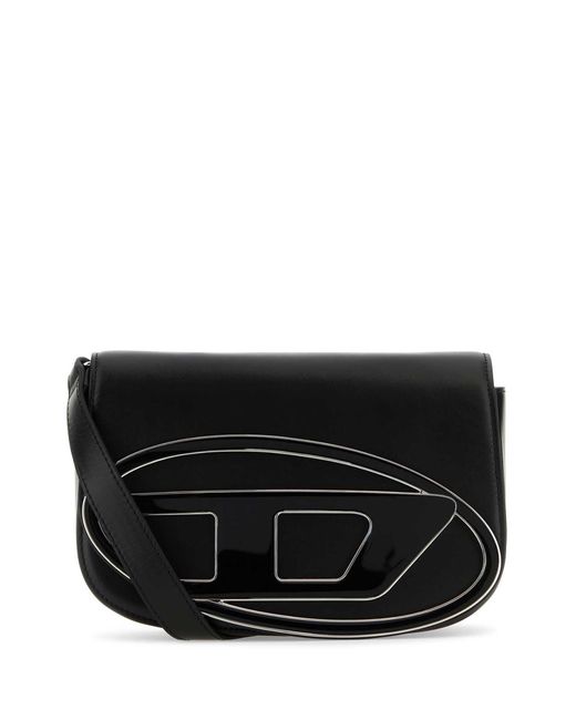 DIESEL Leather 1Dr M Shoulder Bag in Black | Lyst UK