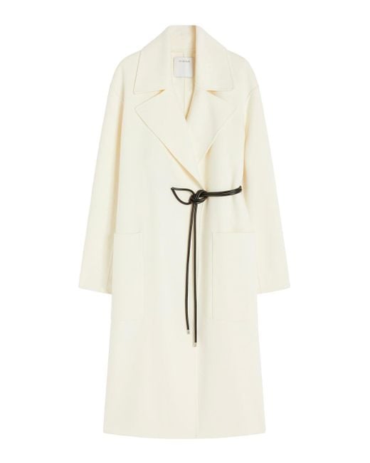 Max Mara Double-Faced Robe Coat in White | Lyst UK
