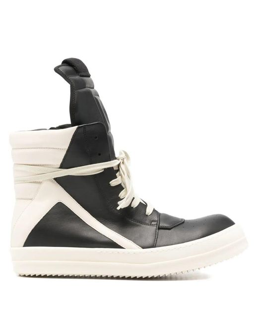 Rick Owens Geobasket High-Top Sneakers in White for Men | Lyst UK