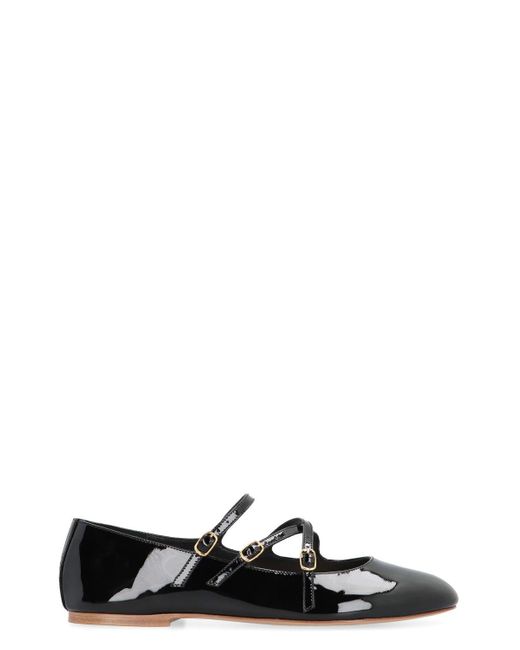 Celine Les Ballerines Leather Ballet Flats in Black | Lyst UK