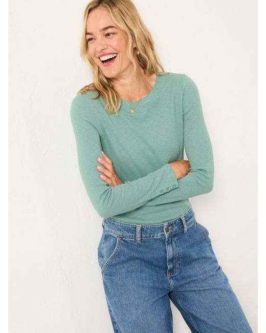 FatFace Fatface Callie Long Sleeve Top in Blue | Lyst UK