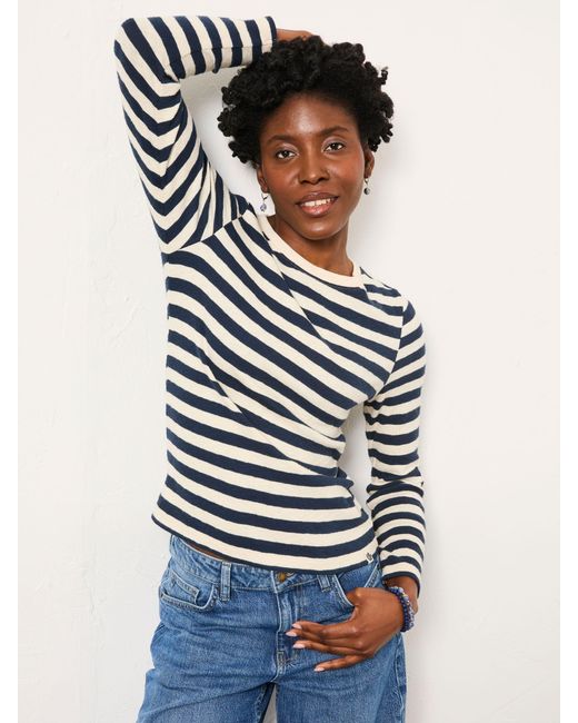 FatFace Fatface Callie Stripe Long Sleeve Top in Blue | Lyst UK
