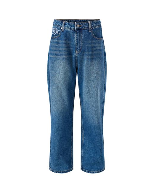 Ed Hardy Widow Oversized Jeans in Blue for Men | Lyst UK