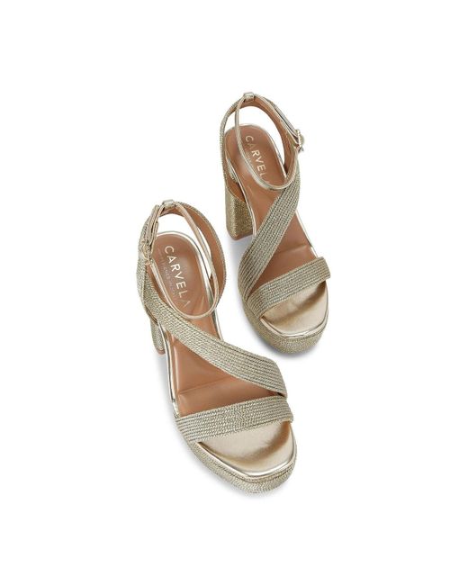 Carvela Kurt Geiger Gala Platform in Metallic | Lyst UK