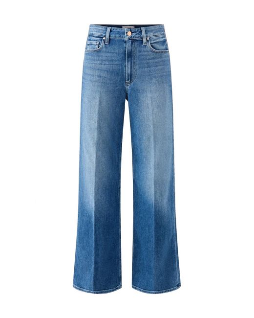 PAIGE Anessa Wide Leg Jeans in Blue | Lyst UK