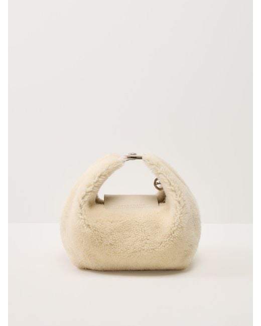 Longchamp Le Pliage Xtra Shearling Handbag Extra Small in Natural | Lyst UK