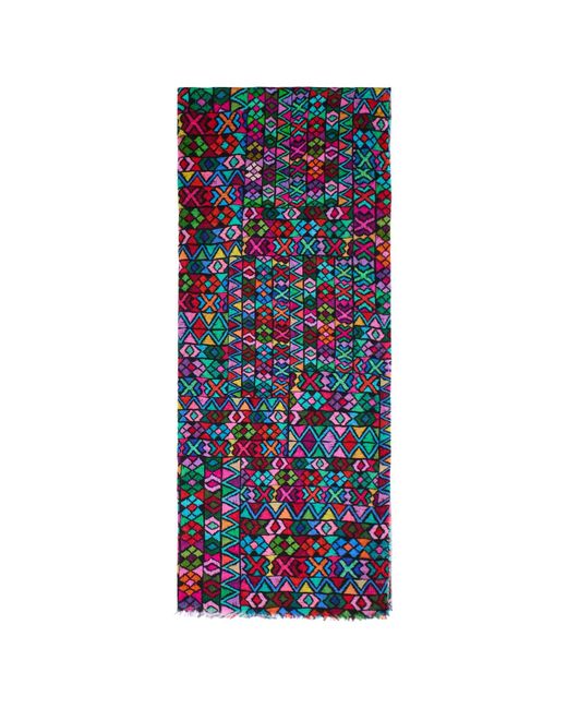 Sahara Peruvian Stitch Patchwork Print Scarf in Blue | Lyst UK