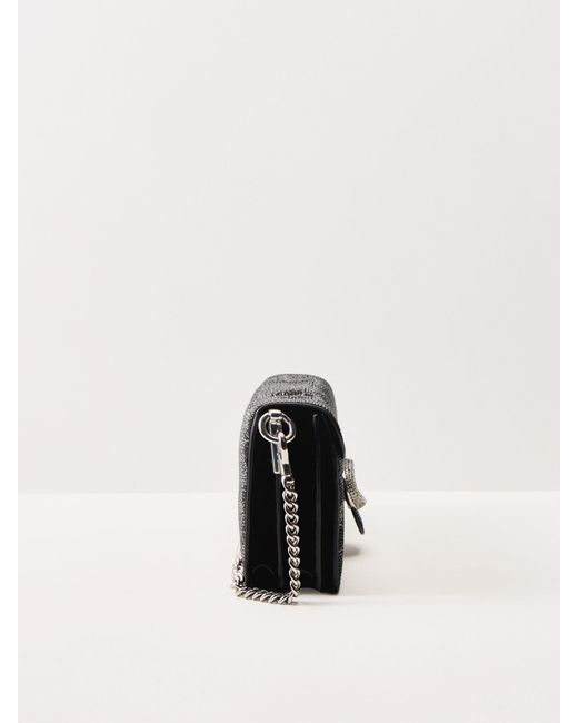 COACH Crystal Suede Shoulder Bag in Black | Lyst UK