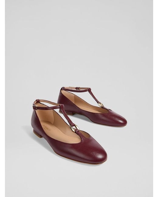 LK Bennett Minna Maryjane Flats in Brown | Lyst UK